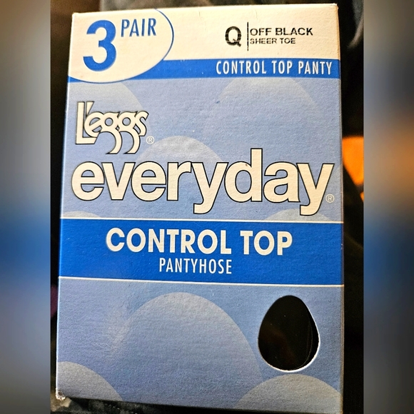 Other | Leggs Everyday Control Top Pantyhose Size Queen 3 Pair Off ...